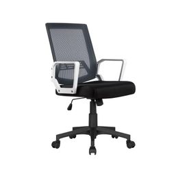 Yaheetech - Bürostuhl Schreibtischstuhl ergonomischer Drehstuhl Chefsessel Wippfunktion mit Armlehnen,Grau