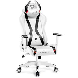 X-Horn 2.0 Gaming Stuhl Computerstuhl ergonomischer Bürostuhl Gamer Chair Schreibtischstuhl Weiß: Normal Size - Diablo