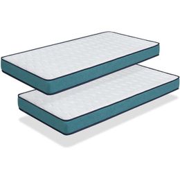 Dormalit 2X Matratzen confort pro 80x190 -H2- Hohe 14 cm Super weiche Polsterung - jugendlich - ideal für Nest-Betten