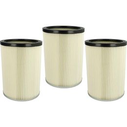 vhbw - Filterset 3x Faltenfilter kompatibel mit Kärcher nt 801 B1 Nass- & Trockensauger - Filter, Patronenfilter, Papier / Kunststoff, Weiß