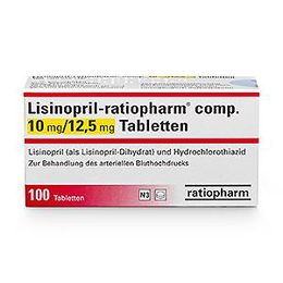 Lisinopril-ratiopharm® comp. 20 mg/12.5 mg 100 St.