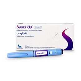 Saxenda® 6 mg/ml + NovoFine® 6mm 32g + Kanüleneimer 1 L gelb 5x3 Milliliter + 100 Stück + 1 Stück