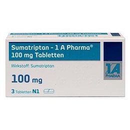 Sumatriptan 1 A Pharma 100 mg Tabletten 12 St.