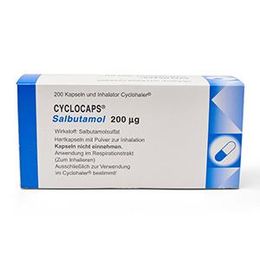 PB Pharma Cyclocaps Salbutamol 200 mcg 3 Inhalatoren + 600 Kapseln
