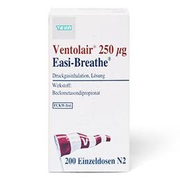 Ventolair Easi Breathe 250 mcg 3 Inhalatoren (600 Dosis)