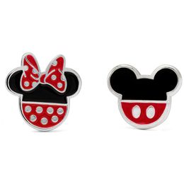 Micky Mouse Mickey Mouse Mickey und Minnie Ohrstecker silberfarben