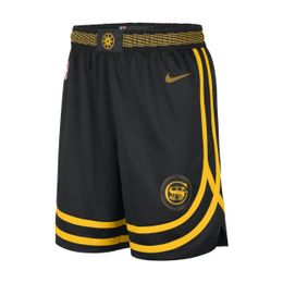 Golden State Warriors 2023/24 City Edition Nike Dri-FIT NBA Swingman Shorts für Herren - Schwarz