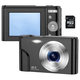 GelldG Digitalkamera Fotokamera Autofokus mit 32GB Karte 1080P 48MP HD-Kamera