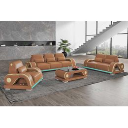 JVmoebel Wohnzimmer-Set Couchgarnitur Luxus Komplette Sofas Sessel Wohnzimmer Modern