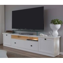 TRENDTEAM Lowboard Baxter (Fernseher Unterschrank in weiß Breite 177 cm)