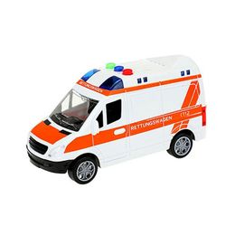 Toi-Toys Spielzeug-Krankenwagen KRANKENWAGEN 15cm mit Licht und Sound Friktionsantrieb Rettungswagen Modellauto Auto Spielzeugauto Spielzeug Kinder Geschenk 67
