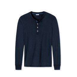 Schiesser Revival Unterhemd Karl-Heinz Button Long Shirt Knopfleiste mit Perlmuttknöpfen