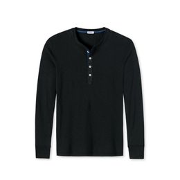 Schiesser Revival Unterhemd Karl-Heinz Button Long Shirt Knopfleiste mit Perlmuttknöpfen