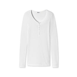 Schiesser Revival Unterhemd Berta Button Long Shirt Perlmuttknöpfe