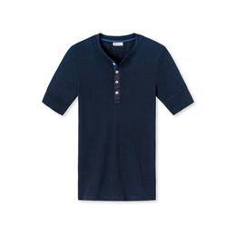 Schiesser Revival Unterhemd Karl-Heinz Button Shirt Knopfleiste mit Perlmuttknöpfen