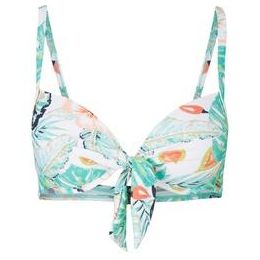 Tom Tailor Damen Push-Up Bikinitop mit Print, weiß, Print, Gr. 36C