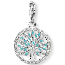 Thomas Sabo Charm-Einhänger Tree of Love, 1469-041-17, mit Zirkonia (synth), blau|silberfarben|weiß