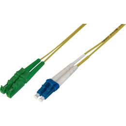 Digitus LWL-Duplex-Patchkabel, E2000 R&M Stromkabel, (200 cm), gelb