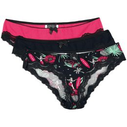 Pussy Deluxe 3er Aloha Panty Set Panty-Set multicolor in XXL