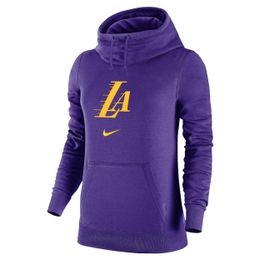 Los Angeles Lakers Club Fleece 2023/24 City Edition Nike NBA-Hoodie mit hohem Kragen für Damen - Lila