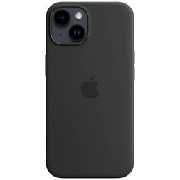 Apple Silicon Case MagSafe Case Apple iPhone 14 Mitternacht Induktives Laden, Stoßfest
