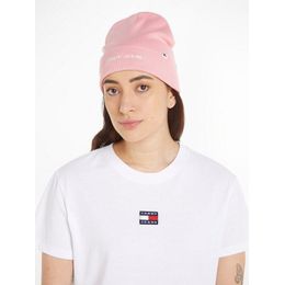 Tommy Jeans Strickmütze TJW LINEAR LOGO BEANIE, rosa