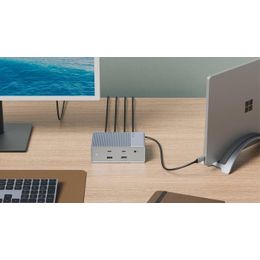 Targus Laptop-Dockingstation HyperDrive Universal GEN2 15-in-1 USB-C Triple Video Dock, silberfarben