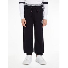 Tommy Hilfiger Sweathose CREST LOGO SWEATPANTS mit Logoschriftzug am Bund, blau