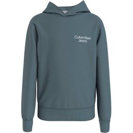 Calvin Klein Jeans Sweatshirt CKJ STACK LOGO HOODIE für Kinder bis 16 Jahre, blau