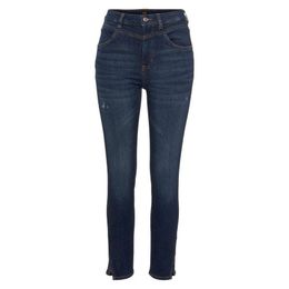 BOSS Orange 5-Pocket-Jeans Kitt High Rise Hochbund High Waist Premium Denim Jeans mit offenen Beinabschluss, blau