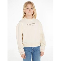 Tommy Hilfiger Sweatshirt MONOTYPE FOIL CREW mit Logo-Druck, beige