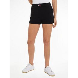 Tommy Jeans Shorts TJW BADGE KNIT SHORTS mit Tommy-Jeans Flagge, schwarz