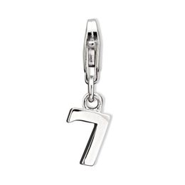 UNIQUE Charm-Einhänger UNIQUE Silber Charm Sieben mit Karabiner für Basisarmbänder CH0557