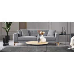 JVmoebel 3-Sitzer Modern Dreisitzer Sofa Grau Couchen luxus Möbel im Wohnzimmer 223cm