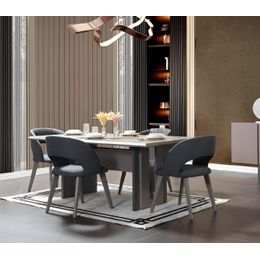 JVmoebel Esszimmer-Set Moderne Esszimmer Garnitur Set Klassischer Tisch 6x Stühl Gruppen