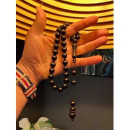 TesbihBid Kettenanhänger Gebetskette Tesbih Misbaha Amber Prayerbeads Bakalite faturan Schwarz (33-tlg)