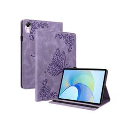 Wigento Tablet-Hülle Aufstellbare Kunstleder Tasche Schmetterling für Honor Pad X9 / X8 Pro