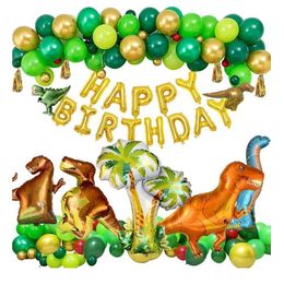 vokarala Luftballon Kindergeburtstag Deko Party Dino Happy Birthday Deko