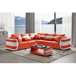 JVmoebel Ecksofa Luxus Ledersofa Ecksofa Couch Sofa Wohnzimmer Modern