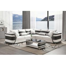 JVmoebel Ecksofa Luxus Ledersofa Ecksofa Couch Sofa Wohnzimmer Modern