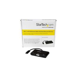 StarTech.com USB-C to VGA Multifunction Adapter with Power Delivery - ekstern videoadapter - sort