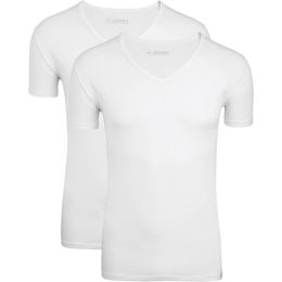 Jockey® T-Shirt, 2er-Pack, V-Ausschnitt, für Herren, weiß, XXL