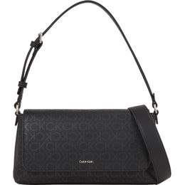 Calvin Klein Schultertasche, Logo-Muster, Emblem, für Damen, schwarz