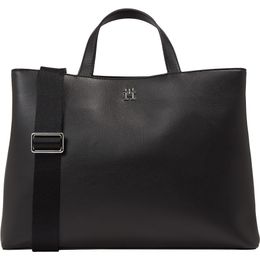 Tommy Hilfiger Shopper "Workbag", Emblem, Lederimitat, für Damen, schwarz