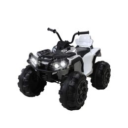 Actionbikes Motors Kinderquad Bumper, Kinder-Elektroauto mit Fernbedienung, 70 Watt, Sto&szlig;d&auml;mpfer, Bremsautomatik, LED (Wei&szlig;)