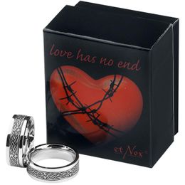 etNox hard and heavy Love Has No End Ring silberfarben