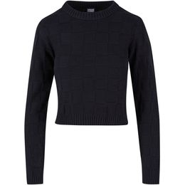 Urban Classics Ladies Check Knit Sweater Strickpullover schwarz in L