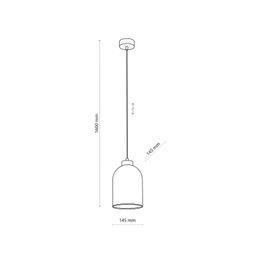 TK Lighting Glas-Hängeleuchte Satipo, einflammig, transparent