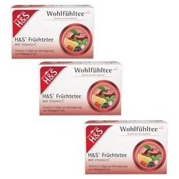 H&S Wohlfühltee Früchtetee mit Vitamin C 3er Set