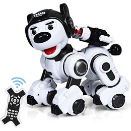 Costway RC Interaktiv Roboter Hund mit Musik-, Tanz-, Blink- und Schießfunktion